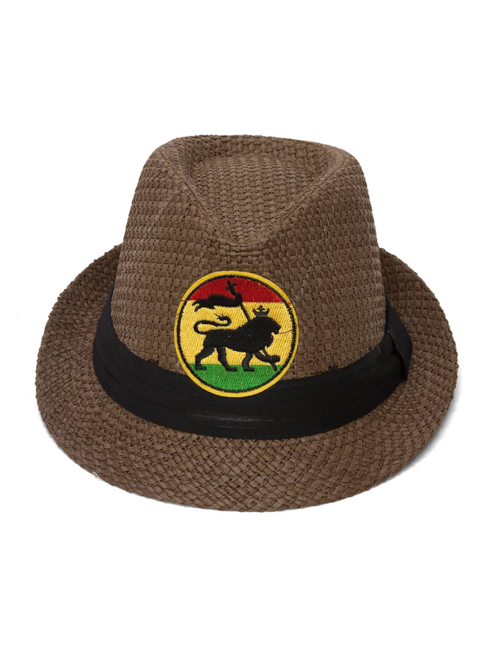 Straw Fedora w/ Patch - Lion of Judah Shadow - Walmart.com