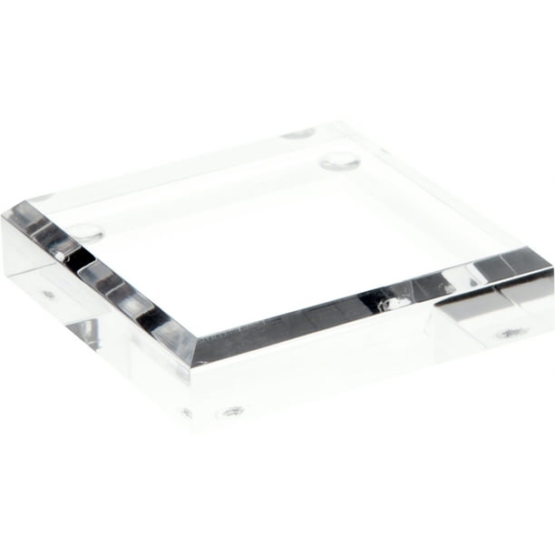Plymor Clear Acrylic Square Beveled Display Base - Walmart.com ...