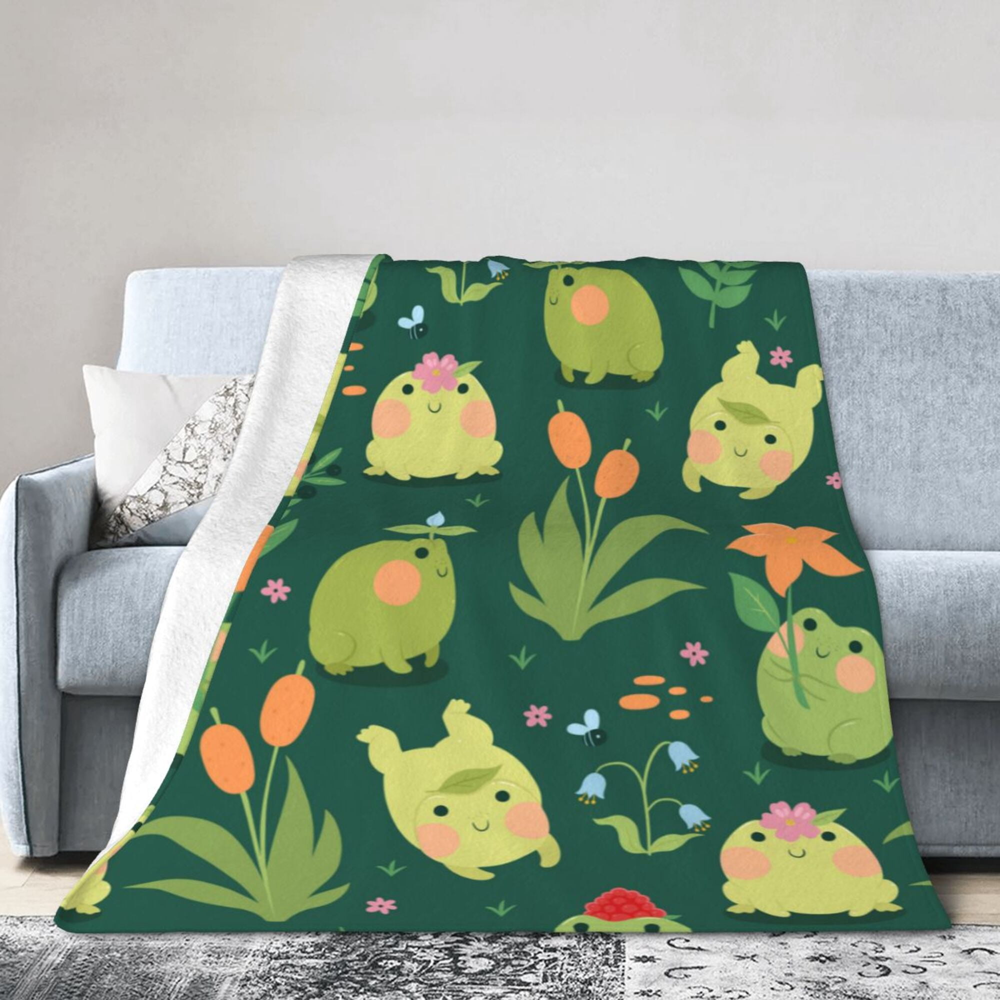 DouZhe Ultra-Soft Micro Fleece Lightweight Flannel Bed Blanket, Cartoon ...