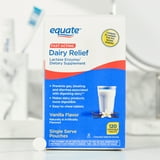 Equate Dairy Relief Lactase Enzyme Vanilla Chewable Tablets, 120 Count ...