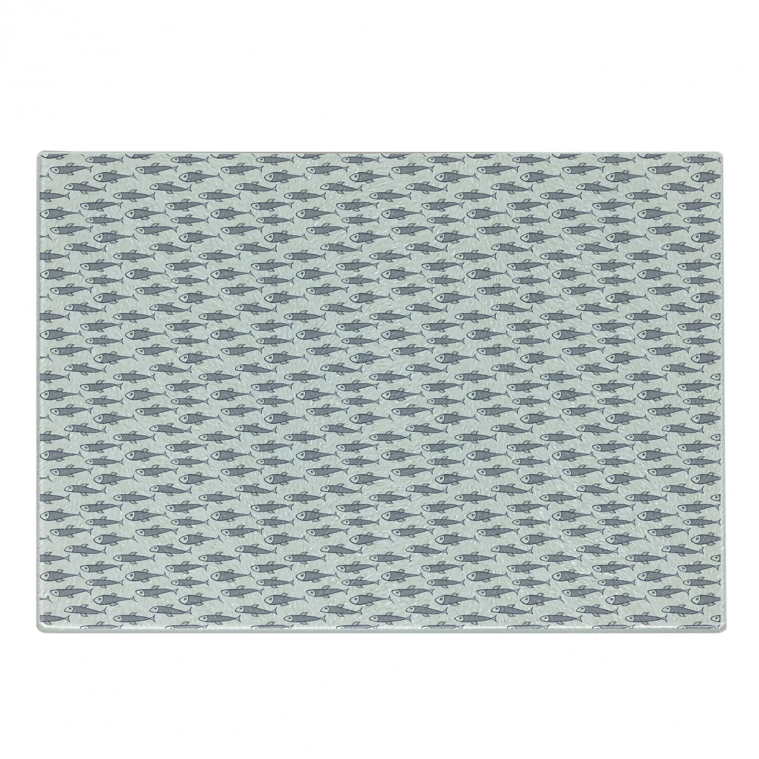 Fish Cutting Board, Aquarium Inspired Doodle Style Swimming with Scales ...