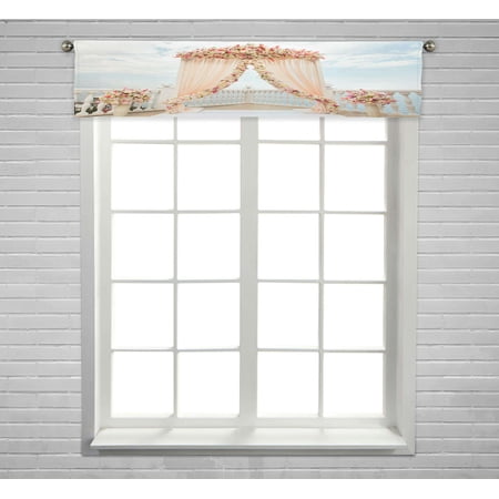EREHome Wedding Arch Peach Color Flowers Sea Fresh Flowers Window ...