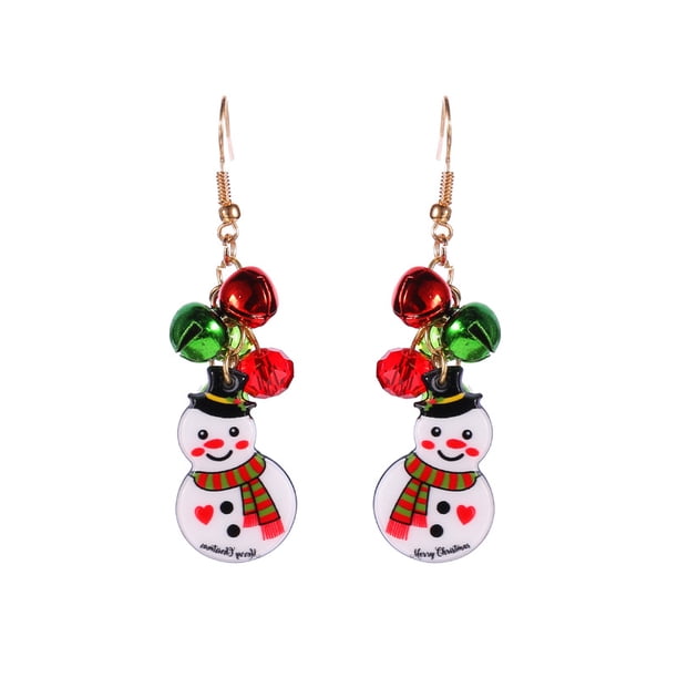 Jinsinto Snowman Red Green Christmas Jingle Bell Tinkle Cute Ornament ...