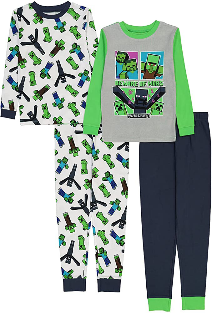 Minecraft Boys' Snug Fit Cotton Pajamas (6) - Walmart.com