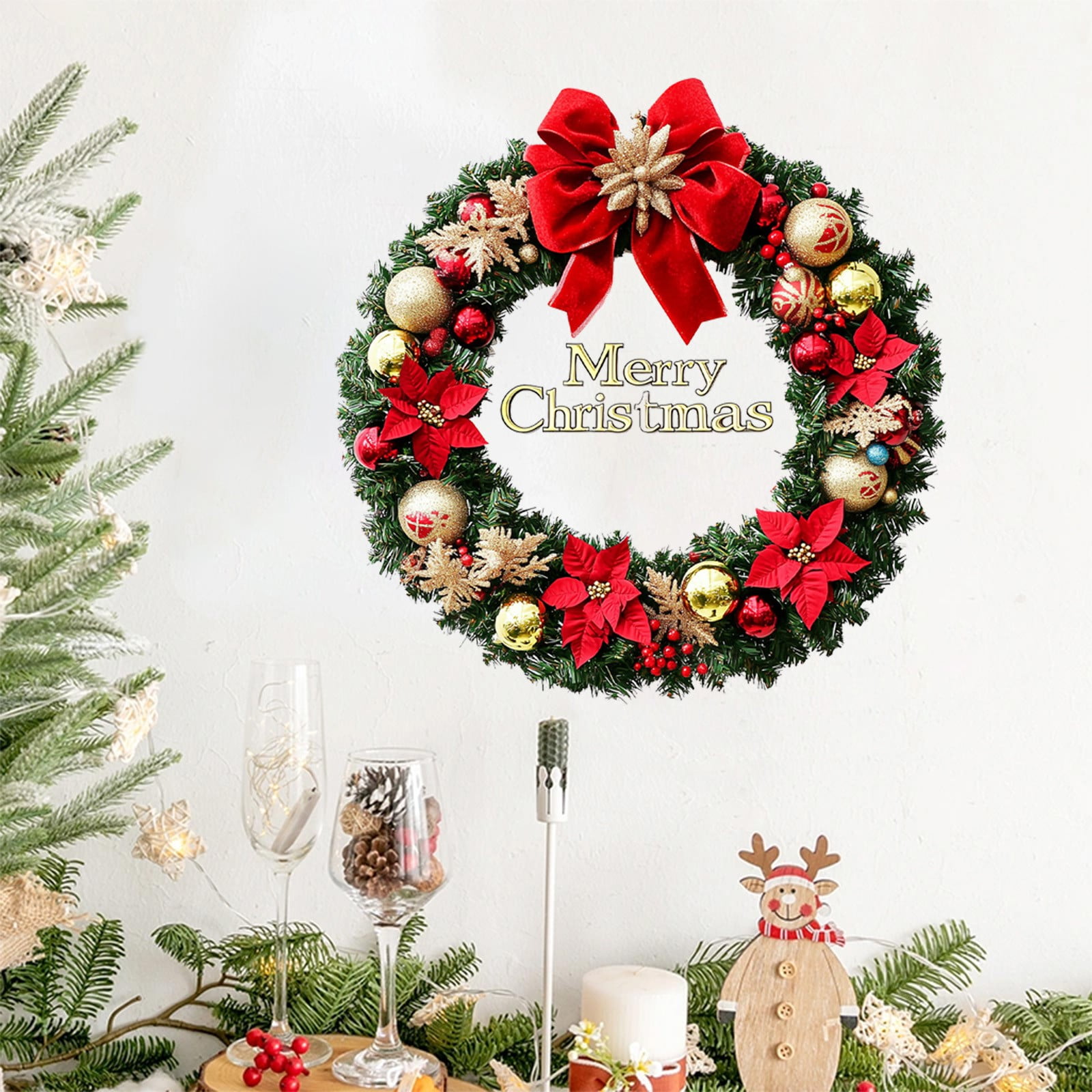 Click here for Boovnll Christmas Wreath  Christmas Wreath Sticker... prices