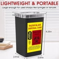 Black 1 Quart (3-Pack) Sharps Container for Home Use, Needle Disposal ...