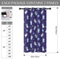 Astronaut and Cat Blue Pattern Blackout Curtains,Triple Weaved Fabric ...