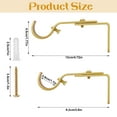 HEQUSIGNS Set of 3 Adjustable Curtain Rod Brackets, 1 Inch Rod, Wall ...