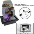 SereneLife 4Tier Desktop Electric Water Fountain Decor W/ LED Tabletop ...