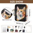 ALAZA Cute Cat Pattern Expanding Accordion File Folder 3 Ring Zipper ...