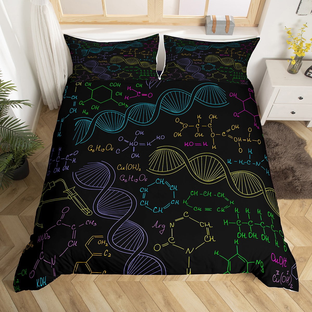 Chemical Equation Bedding Set Chemistry Duvet Cover Science Students ...