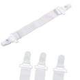 4 Pc Sheet Grippers Bed Elastic Straps Fasteners Clasp Suspender Clips ...
