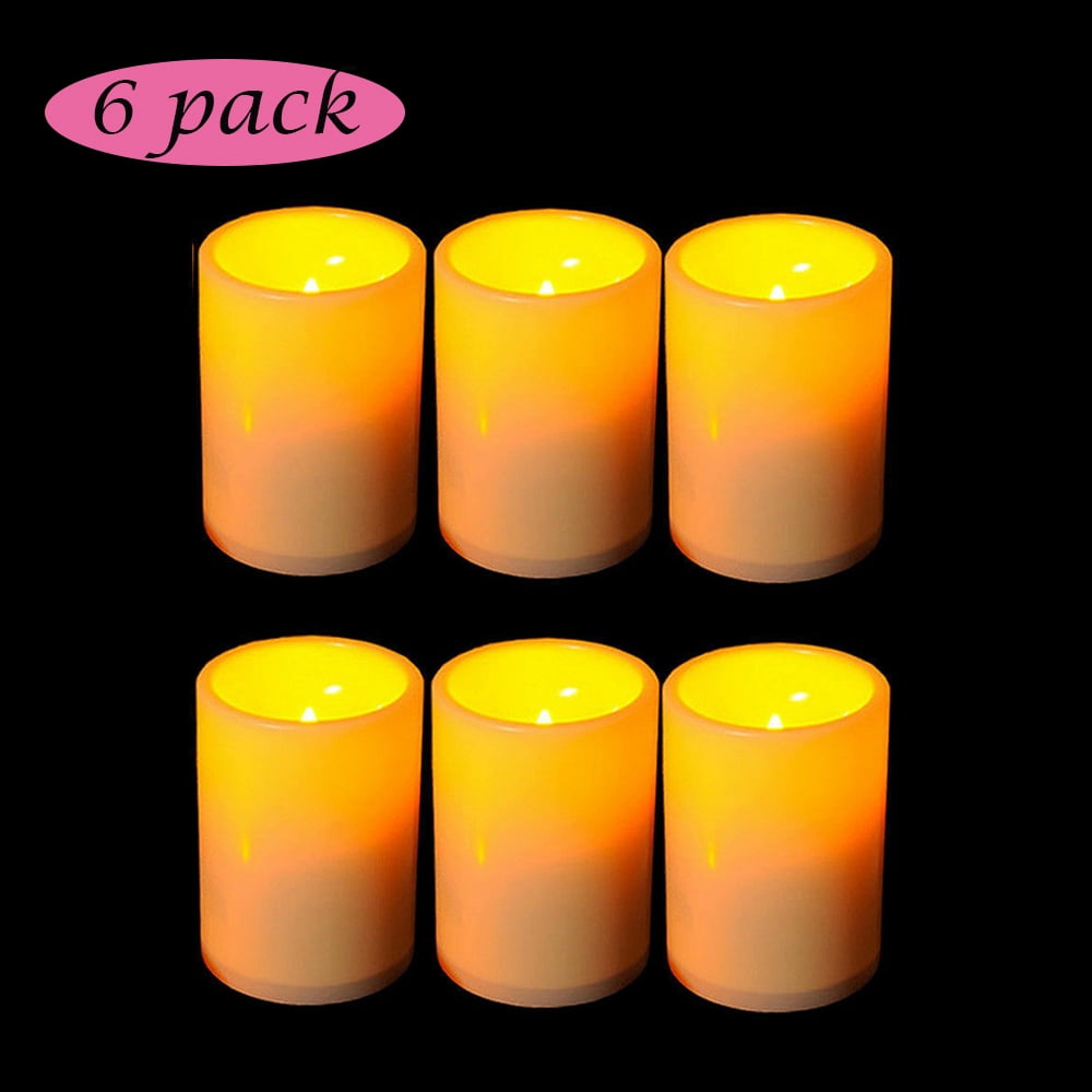 LiveGo Flameless Flickering LED Candles 3"x4" with 4 & 8 Hour Timer ...