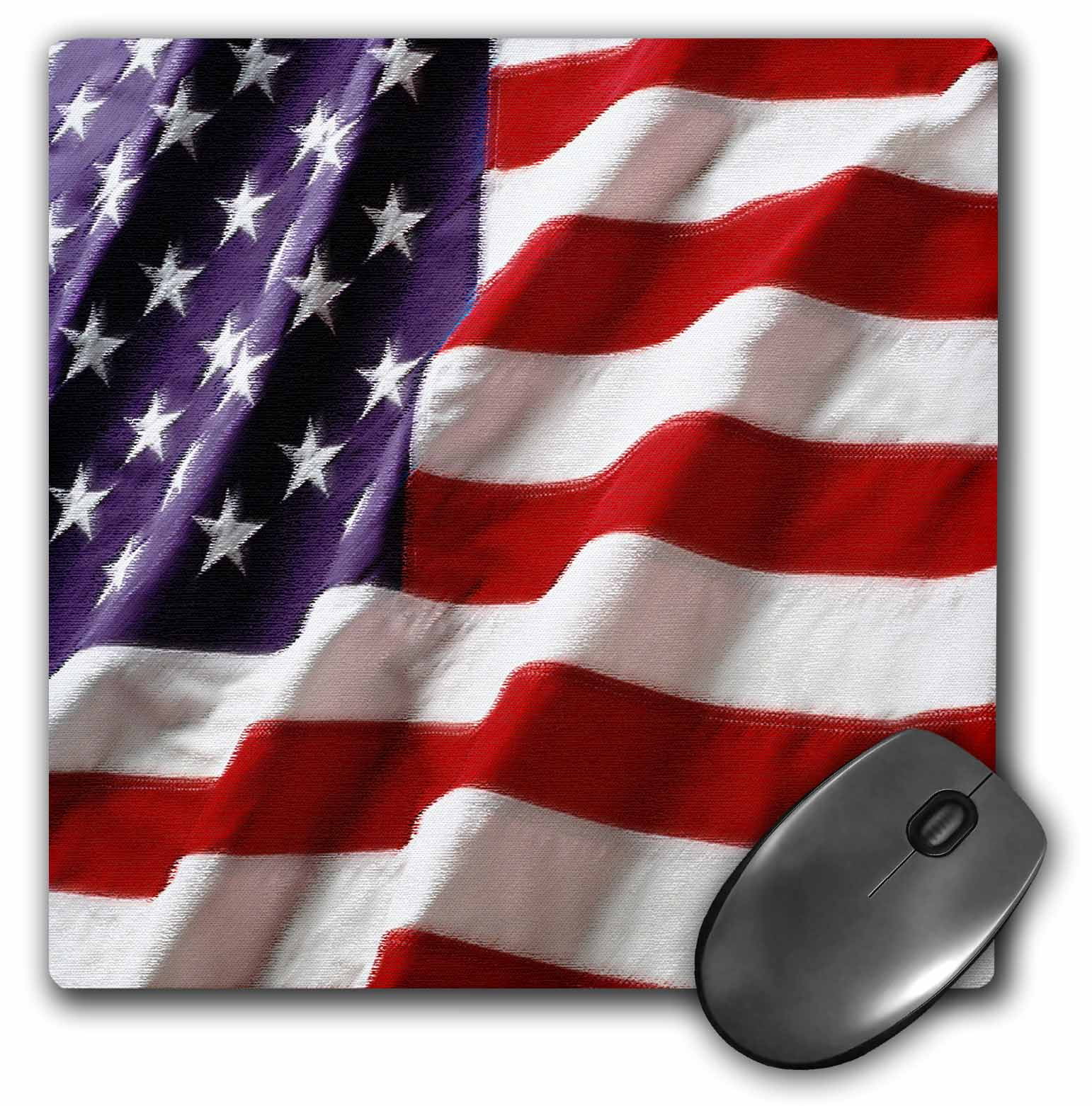 3dRose Textured American Flag, Mouse Pad, 8 by 8 inches - Walmart.com
