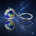 Earth Glow in The Dark Glass Dome Keychain, Solar System Space Themed ...