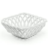 Meritage Modern Prestige 9 Inch Square Dolomite Basket Serving Bowl in ...