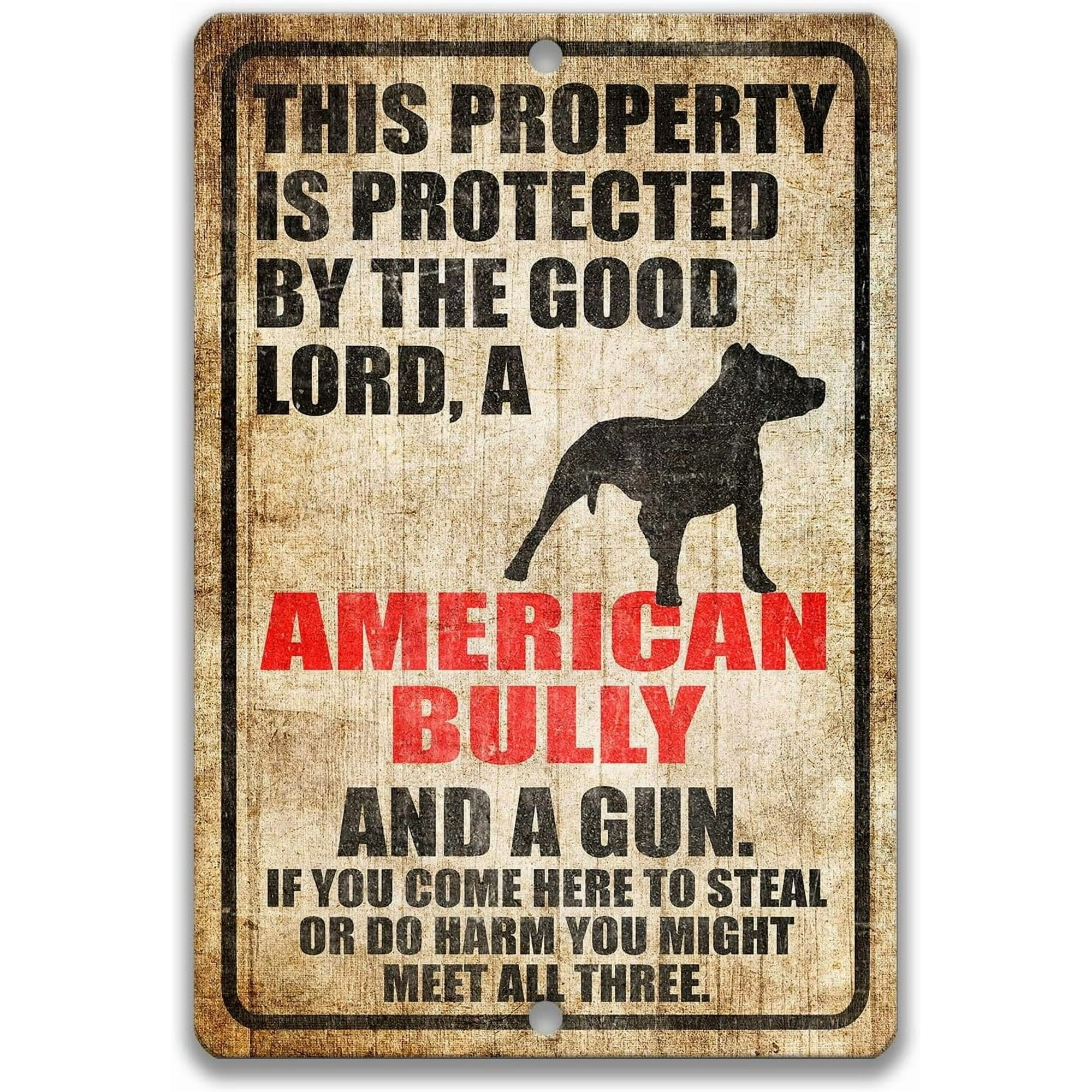 Click here for Yyiuuk 8 X 12 In Metal Tin Sign - American Bully D... prices