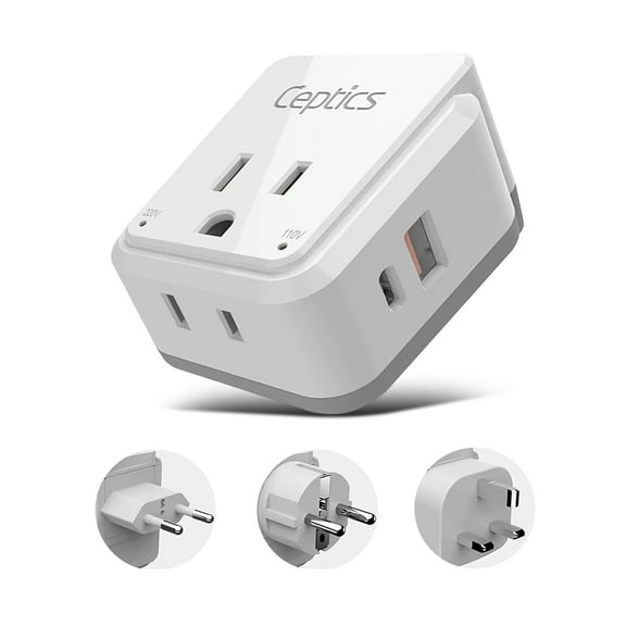 SHIQI-Italy, Europe Travel Adapter Plug Set - 2 Pack - with 2 USB + USA ...
