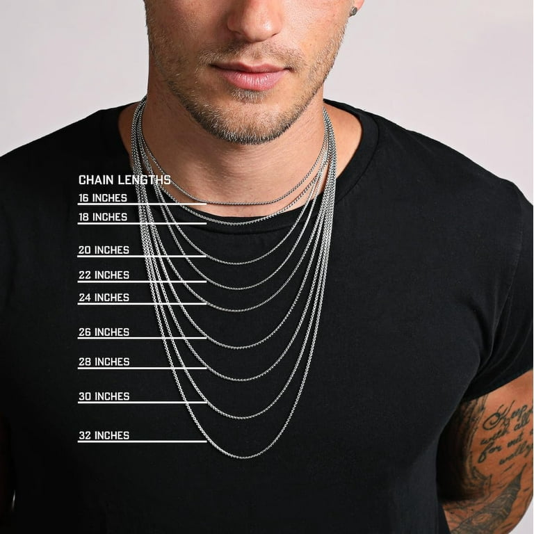 20 in necklace on man store