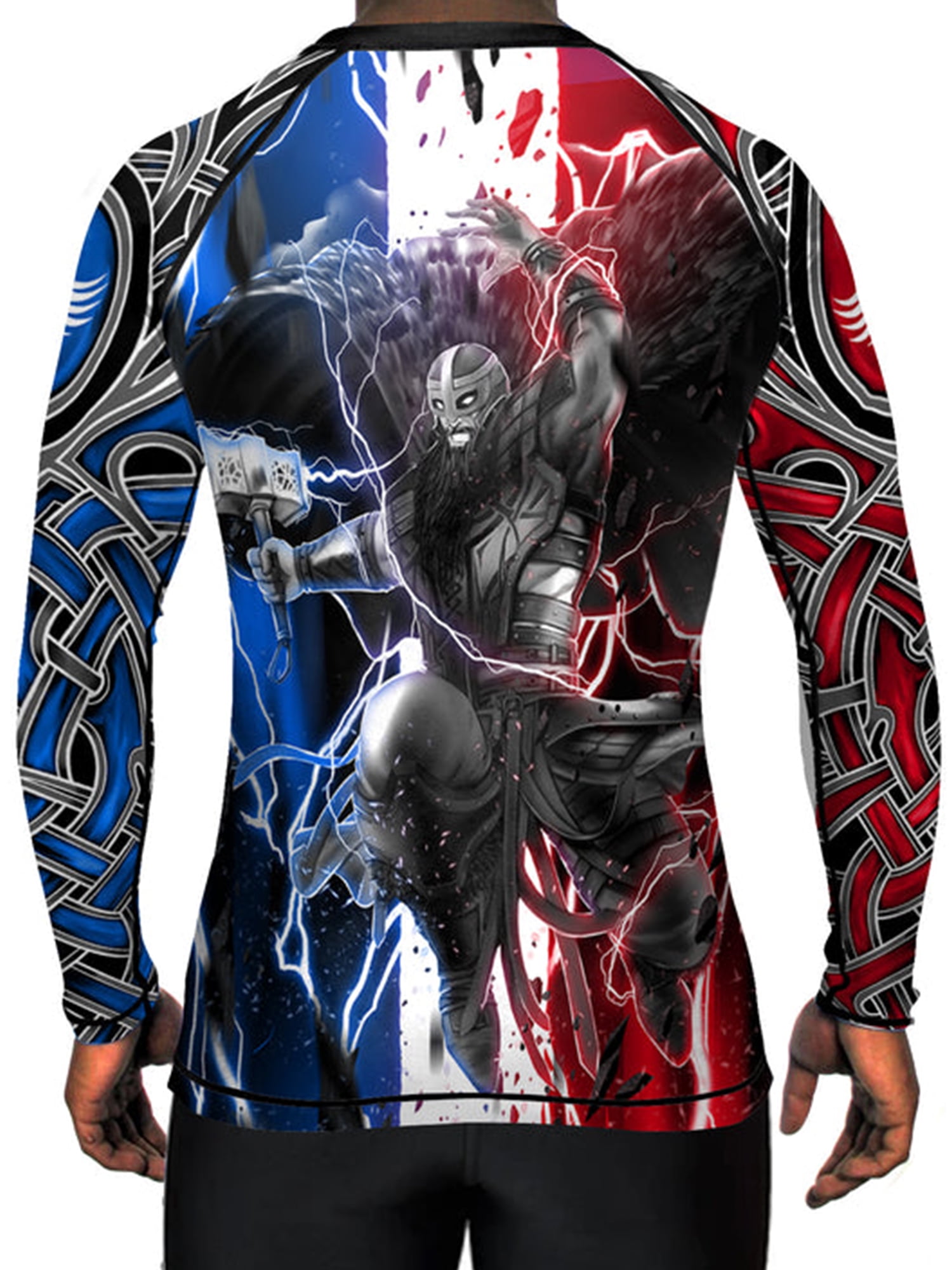 Raven Fightwear Men's The God of Thunder Thor Jiu Jitsu BJJ Rash Guard ...
