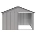 vidaXL Heavy Duty Metal Dog House, Outdoor Pet Kennel with Big Door ...
