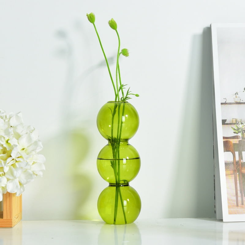 Simple Bubble Vase Hydroponic Spherical Glass Vase Transparent Color ...