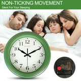 OCEST Retro Wall Clock 9 Inch Green Kitchen Wall Clock Round Silent Non ...