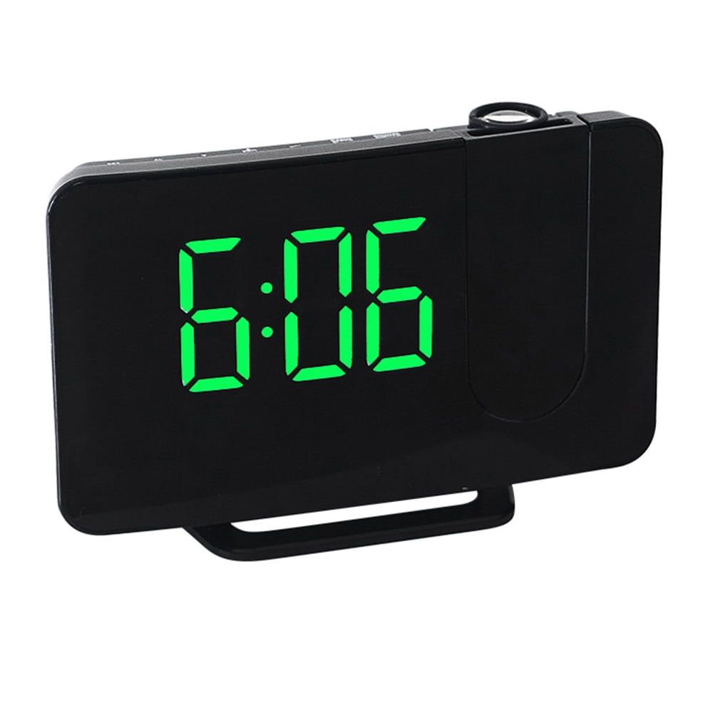 Radio projection alarm clock large screen LED display electronic clock ...