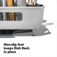 OXO SoftWorks Large-Capacity Dish Rack, Flexible Peg Design, Adjustable ...