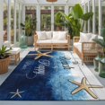 4'x6' Area Rugs, Coastal Starfish Indoor Outdoor Area Rug for Living ...