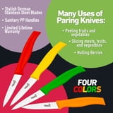 Slitzer Germany 4pc Paring Knife Set, Sturdy Kitchen Cutting Blades ...