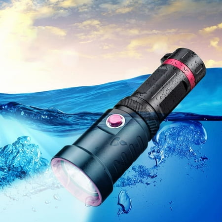 Dive Torch 3000 Lumens Rechargeable Diving Waterproof Torch, IPX-8 ...