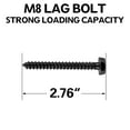 Lag Bolt Kit for TV Wall Mount Comes with M8 Lag Bolt for Wood Stud ...