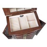 Hives and Honey Hillary Wood Brown Jewelry Armoire - Rich Walnut ...