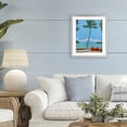 Stupell Industries Dreaming Of Palm Trees Gray Framed Print Under Glass ...