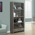 Atlin Designs 4 Shelf Bookcase with Storage Drawer in Dark Taupe ...