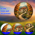 Acrylic Round Hanging Ornament, Decorative Circular Acrylic Art for ...