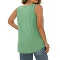 MOSHU Plus Size Summer Button Down Tank Tops for Women - Henley ...