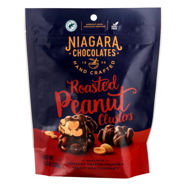 Niagara Chocolates Milk Chocolate and Roasted Peanut Clusters Stand-Up ...