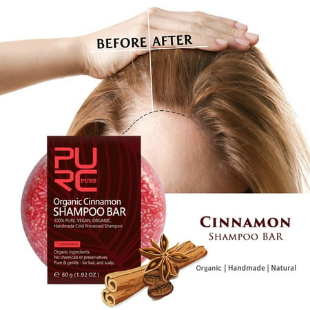 PURC Original Hair Thickening Cinnamon Shampoo Bar Enhance Hair Root ...