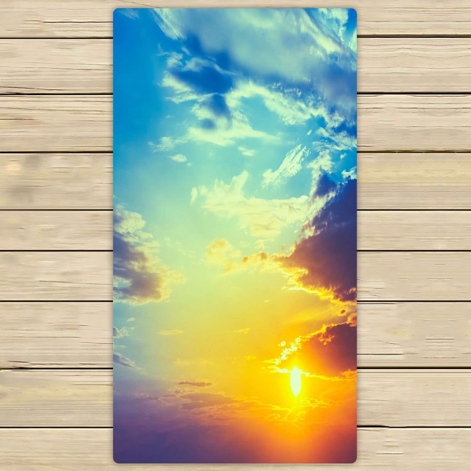 PHFZK Sky Nature Towel, Colorful Sun Sunrise Hand Towel Bath Bathroom ...