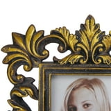 DecMode 4" x 6" Handmade Intricate Carved Brass Scroll Photo Frame (3 ...