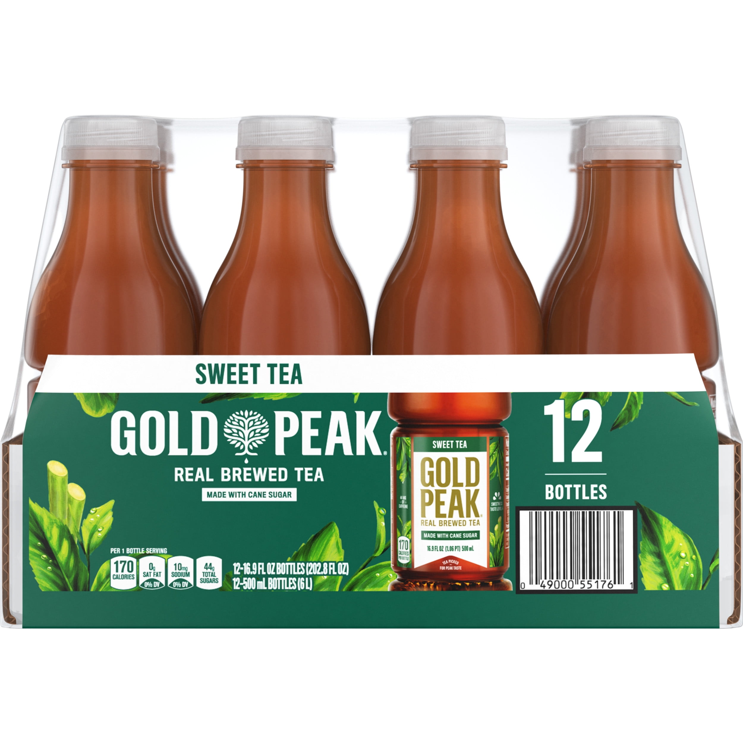 Gold Peak Sweetened Black Tea Bottles, 16.9 fl oz, 12 Pack - Walmart.com
