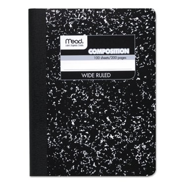Mead Composition Notebook, Wide Ruled, 100 Sheets, 6 Pack (09910 ...