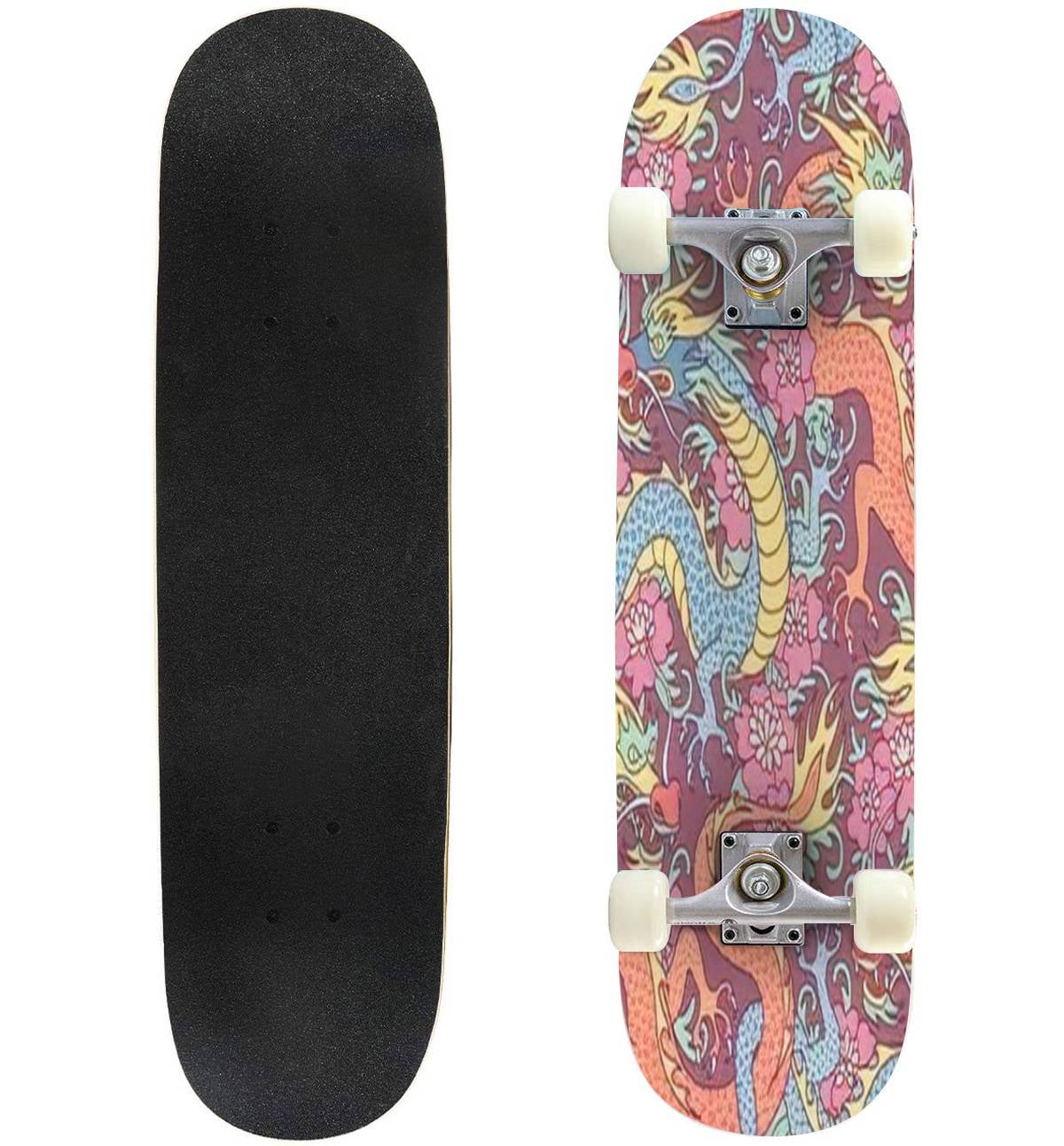 Blue and red dragons fighting in flowers Seamless for textile Outdoor ...