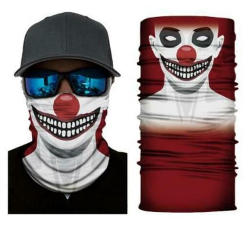 Clown Themed Face Balaclava Scarf Neck Fishing Shield Sun Gaiter ...