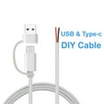 YIEMEEN 5V/2A USB Type C Male 2Pin Pigtail Power Wire Replacement DIY ...