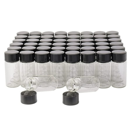 Transparent Liquid Collection Glass Bottles Vials Screwcap Capacity 5ml ...