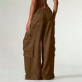 Bosfbaoi Cargo Pants for Women Flat Front Drawstring Womens Pants ...