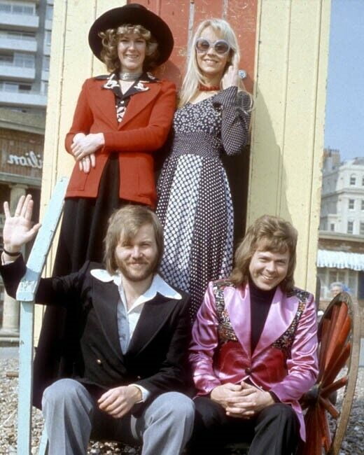 Abba classic 24x36 Poster posing for cameras 1974-1975 era - Walmart.com